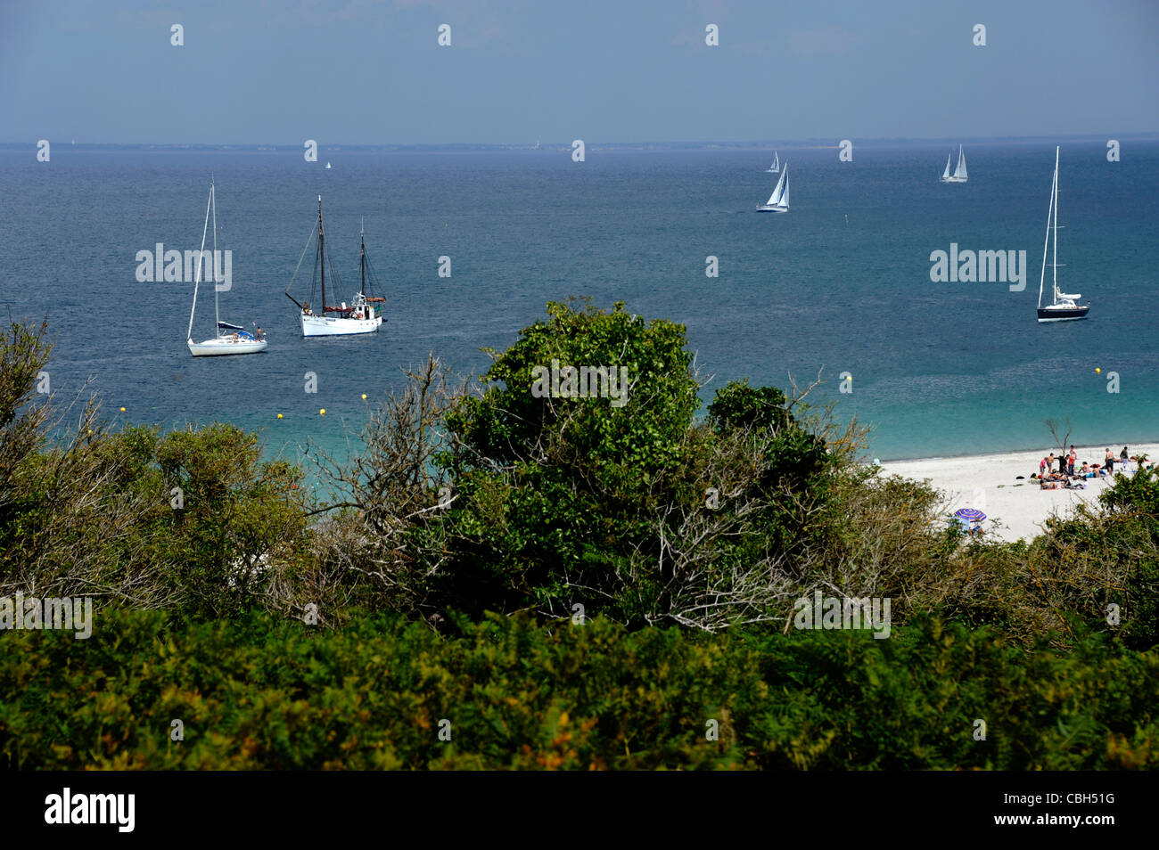 Les Grands Sables beach,Ile de Groix,Island,Morbihan,Bretagne,Brittany ...