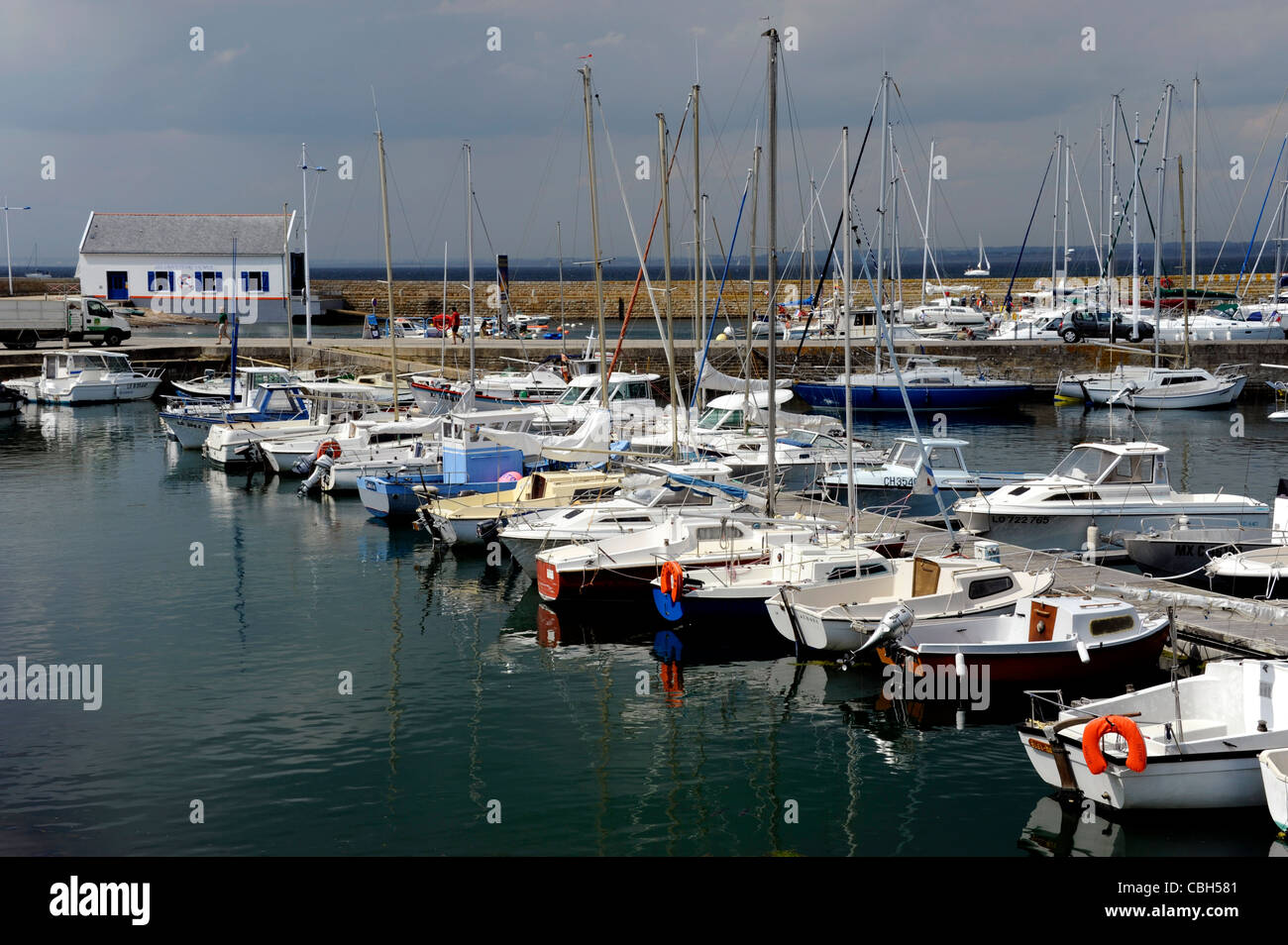Port Tudy harbour,Ile de Groix,Island,Morbihan,Bretagne,Brittany,France ...
