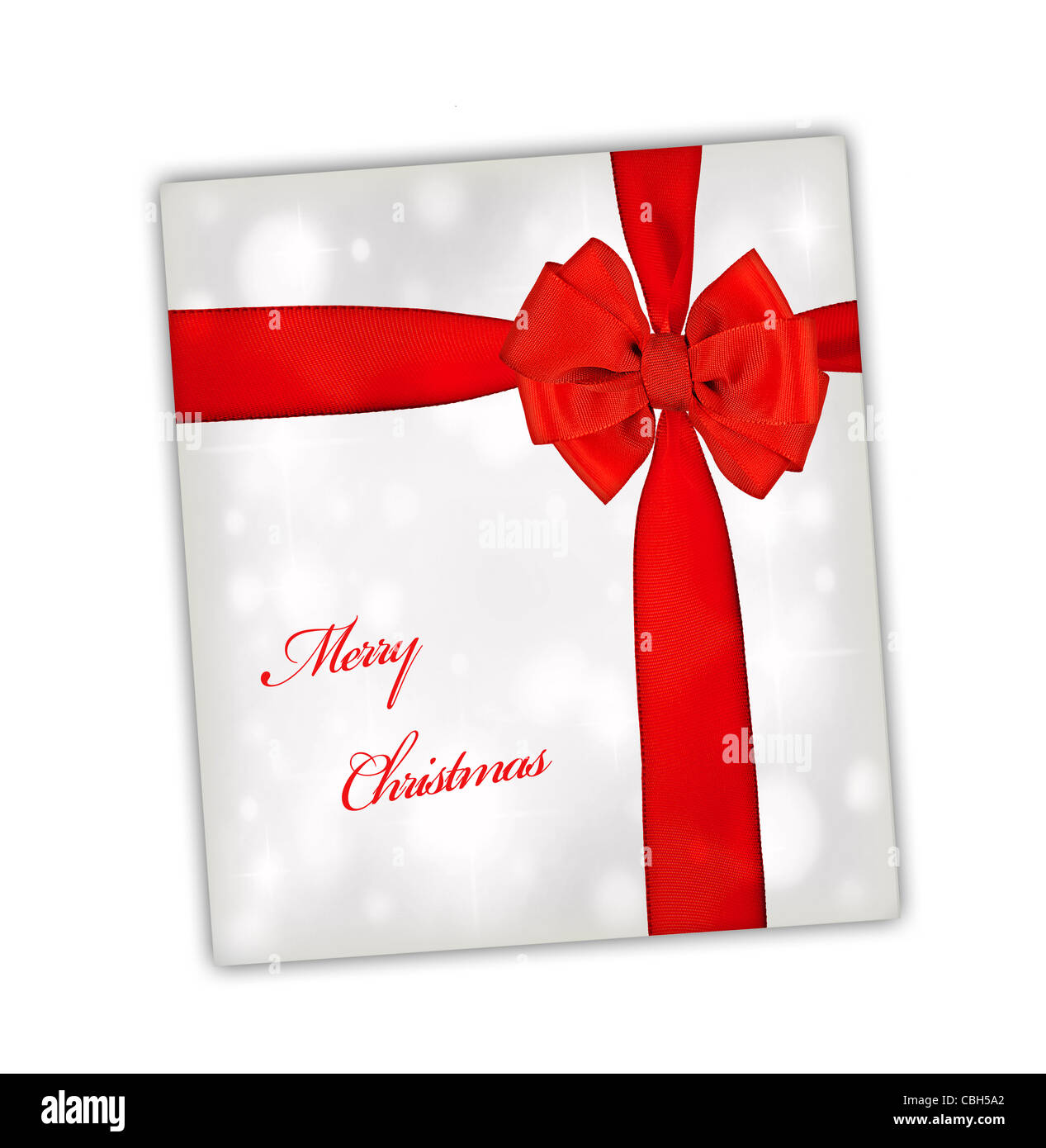 Silver wrap red ribbon Cut Out Stock Images & Pictures - Alamy