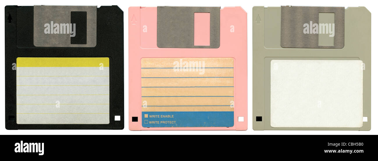 three old worn floppy discs Stock Photo - Alamy