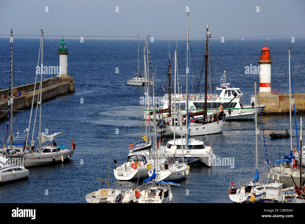 Port Tudy harbour,Ile de Groix,Island,Morbihan,Bretagne,Brittany,France ...