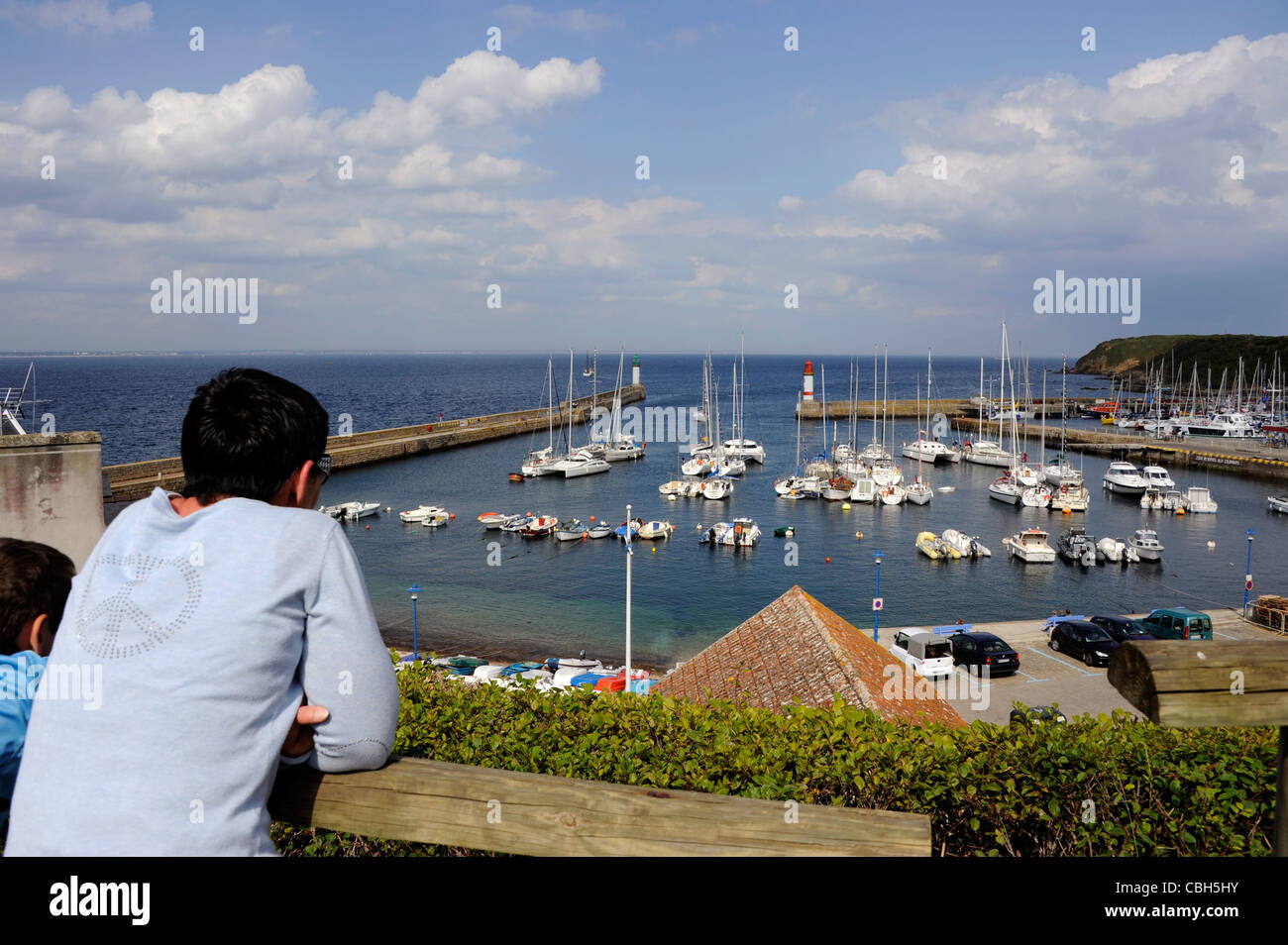 Port Tudy harbour,Ile de Groix,Island,Morbihan,Bretagne,Brittany,France ...
