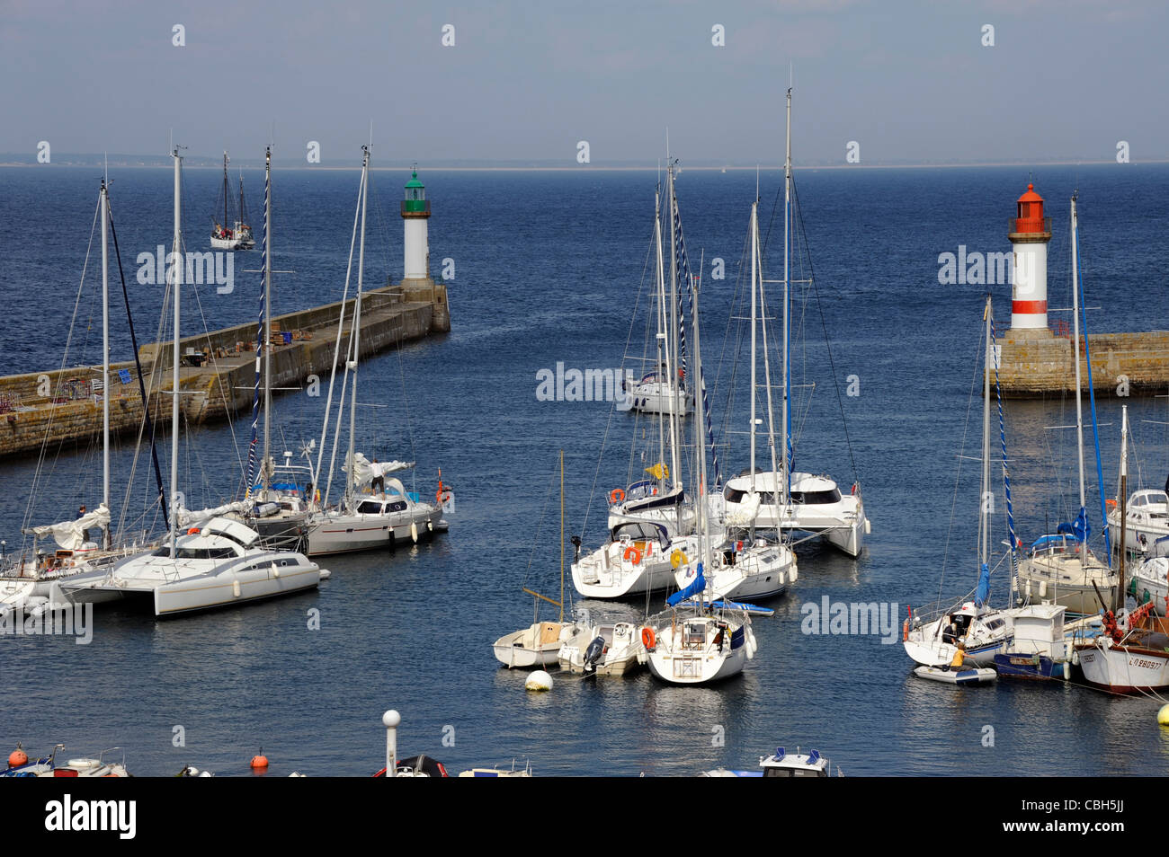 Port Tudy harbour,Ile de Groix,Island,Morbihan,Bretagne,Brittany,France ...