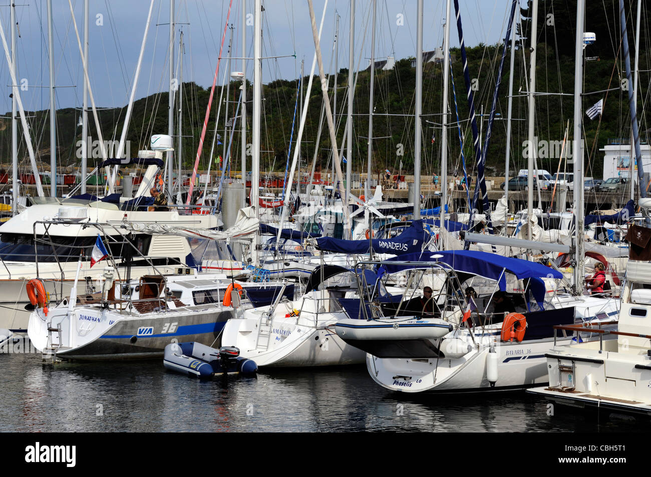 Port Tudy harbour,Ile de Groix,Island,Morbihan,Bretagne,Brittany,France ...