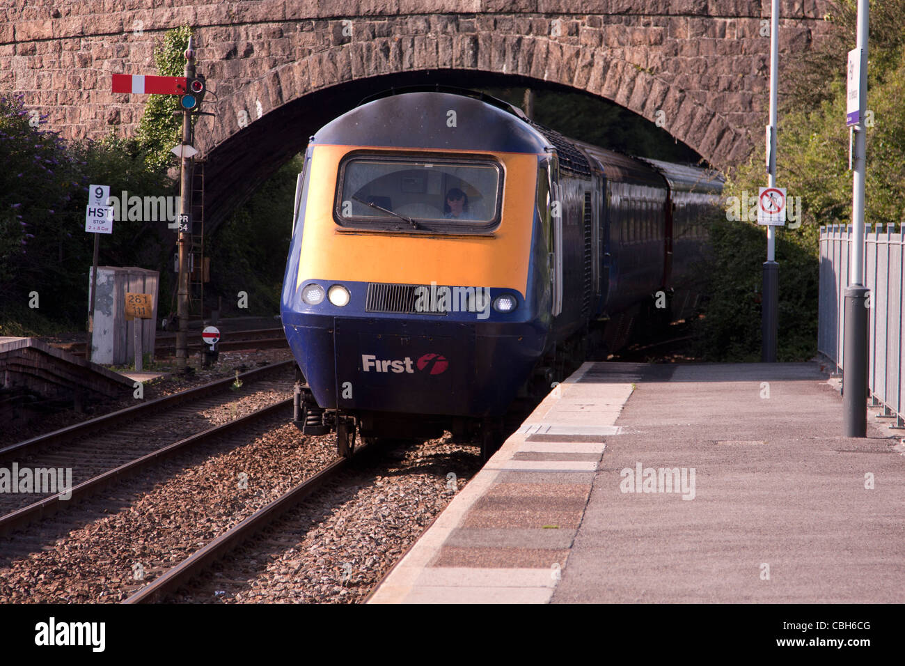 National rail at Par station in Cornwall Stock Photo - Alamy