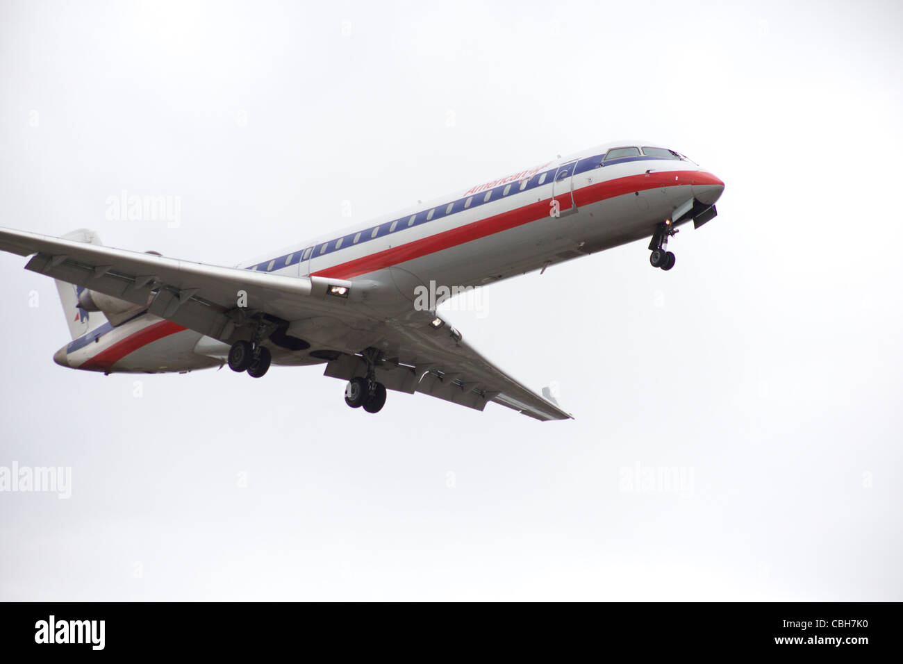 American Eagle Commuter Jet Landing at Pearson Airport, Toronto Stock ...