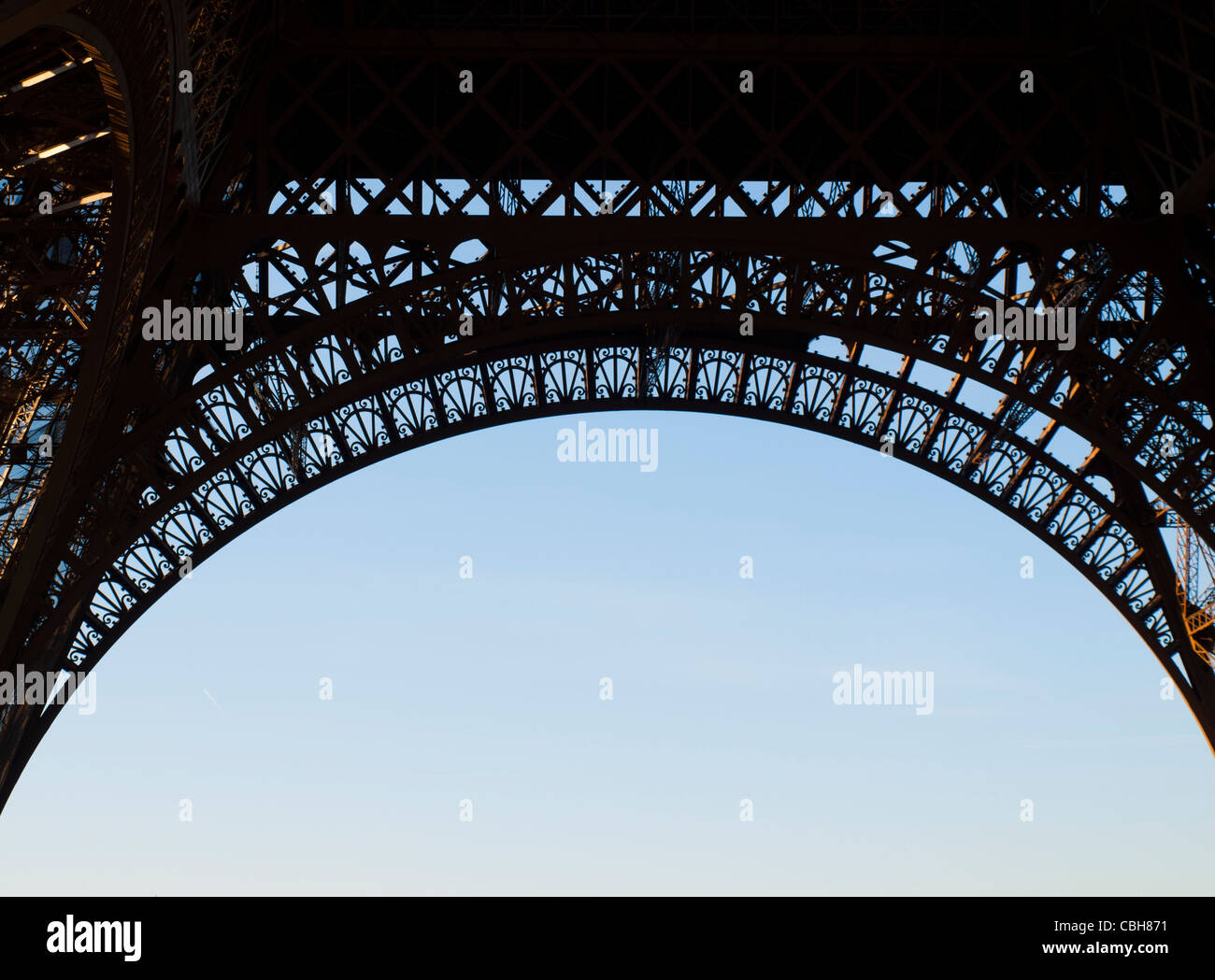 Eifel tower base detail Stock Photo - Alamy