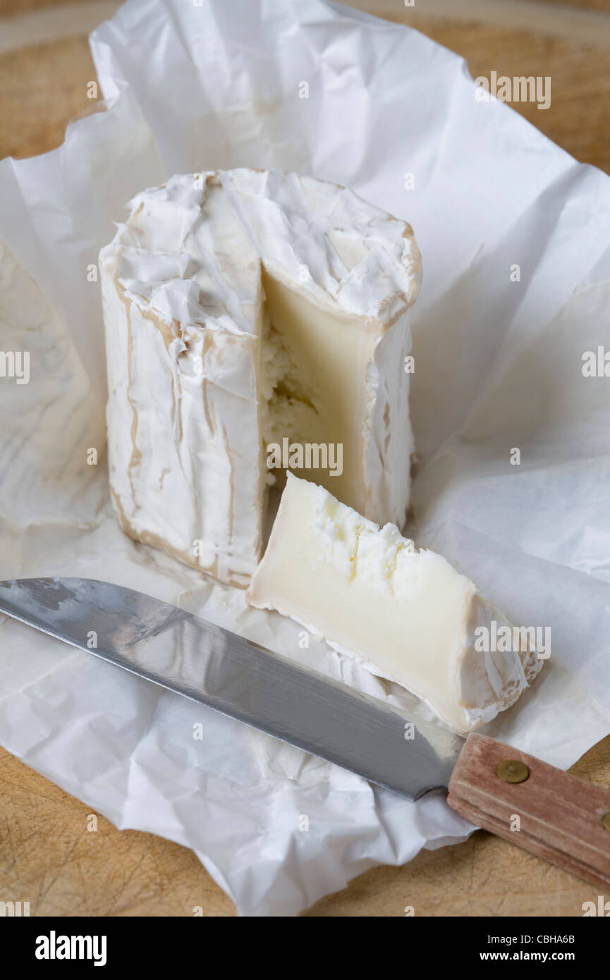 a single goats cheese Stock Photo - Alamy