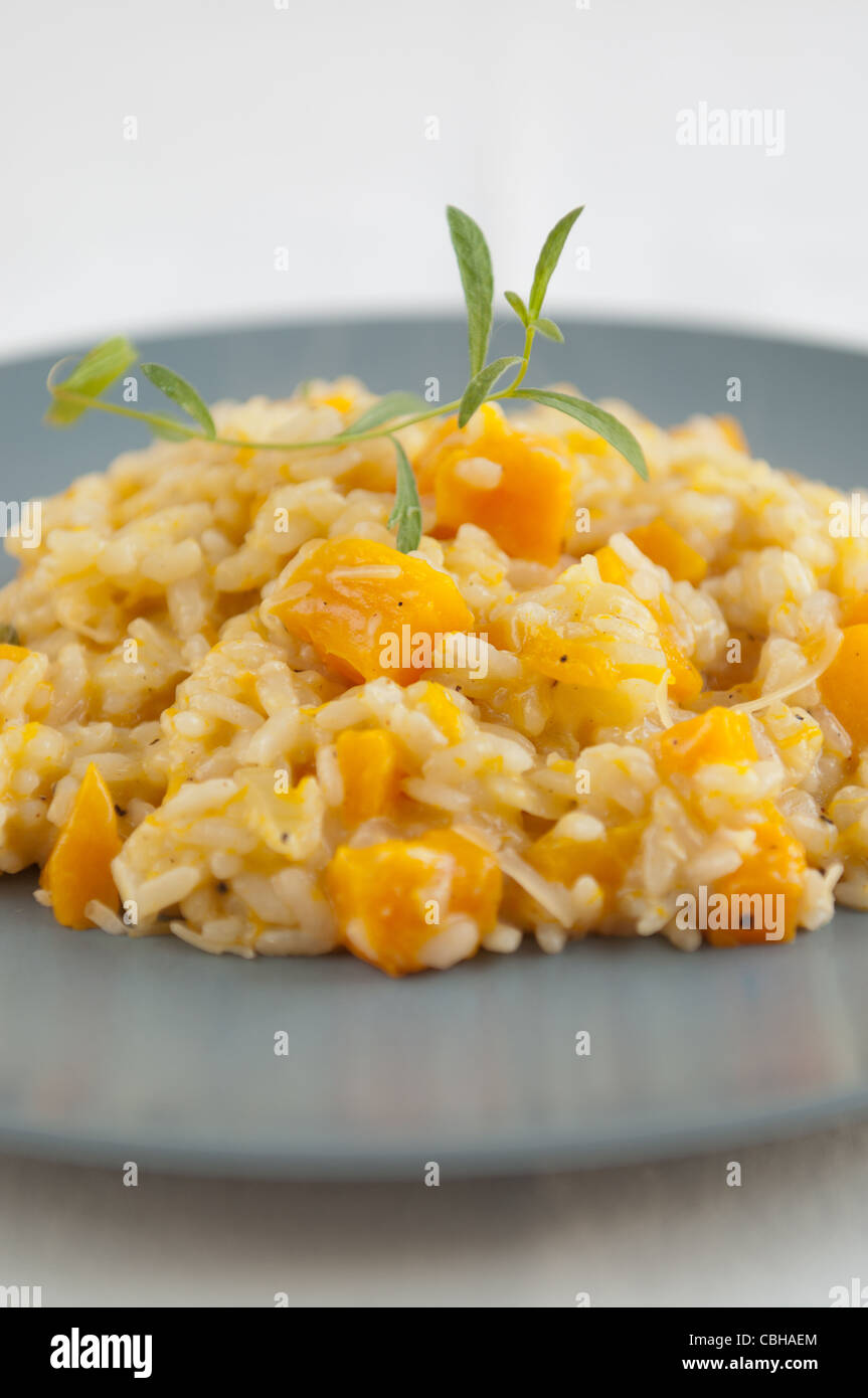 Traditional autumn orange pumpkin risotto Stock Photo - Alamy