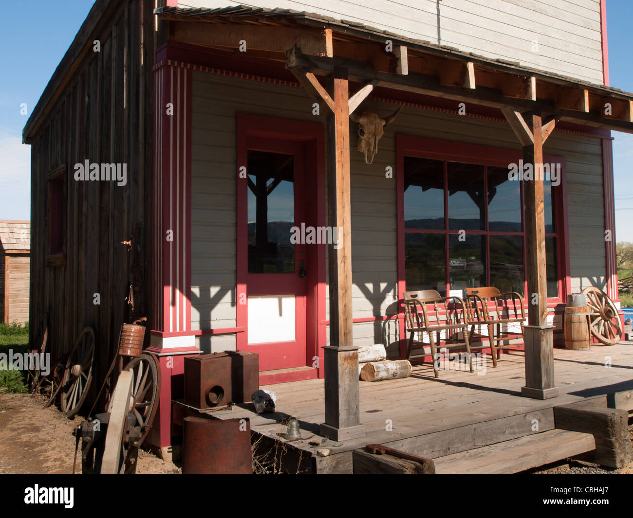 Exterior elevation of the old western general store. Museum of the ...