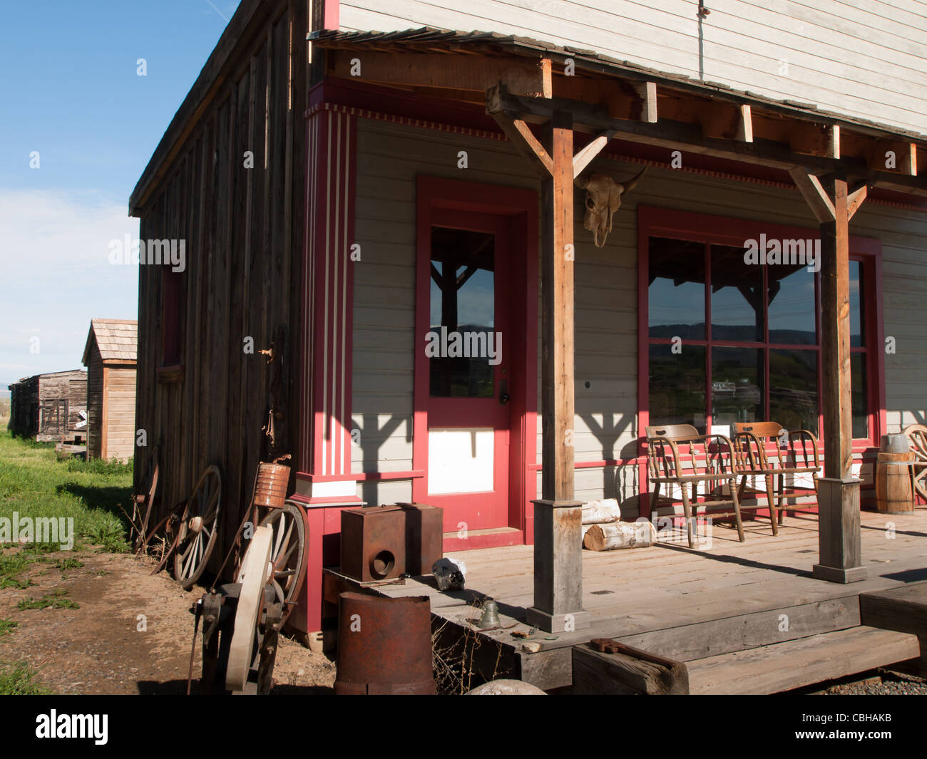 Exterior elevation of the old western general store. Museum of the ...