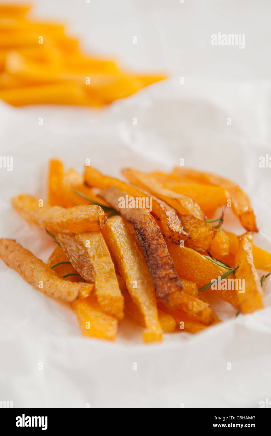 Seasonal chips made of fried pumpkin Stock Photo - Alamy