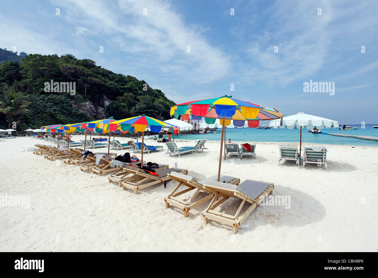 Sun loungers quiet summer vacation vacations hi-res stock photography ...