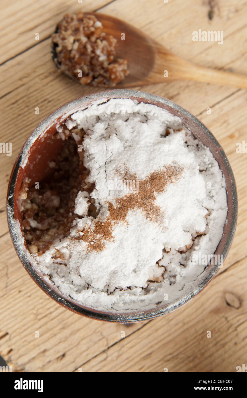 Boiled wheat traditionally served on christmas or na memorial occasions ...