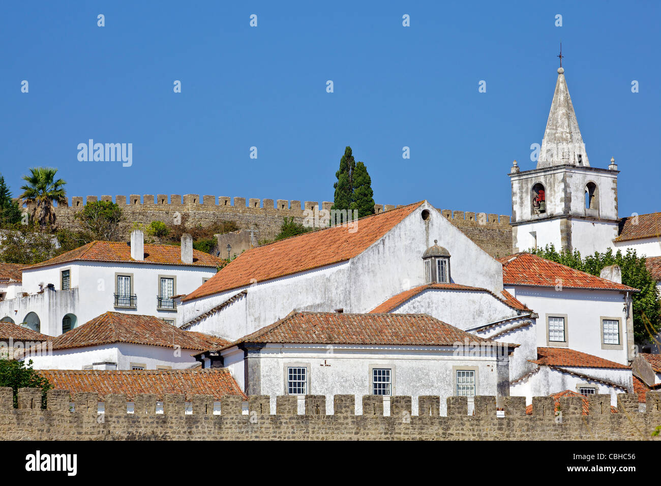 Medieval Church along the Fortified Castle Wall Stock Photo - Alamy