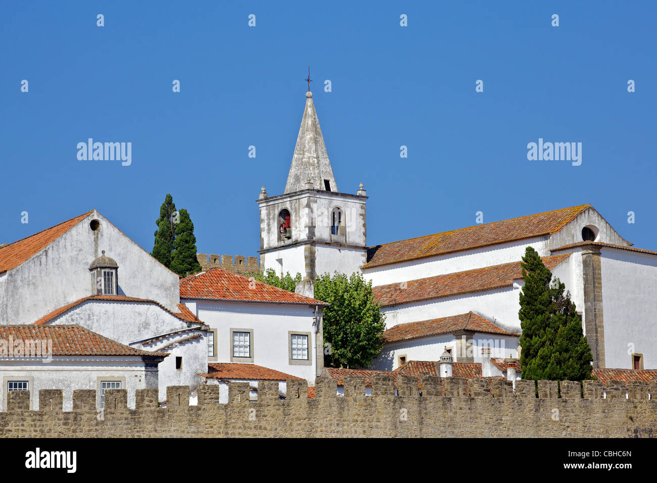 Medieval Church along the Fortified Castle Wall Stock Photo - Alamy