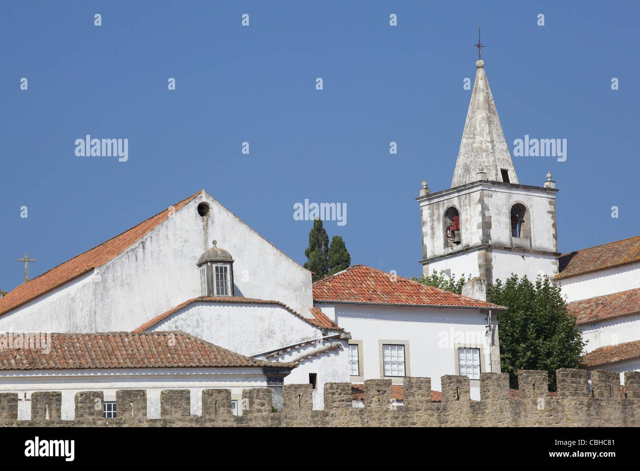 Medieval Church along the Fortified Castle Wall Stock Photo - Alamy