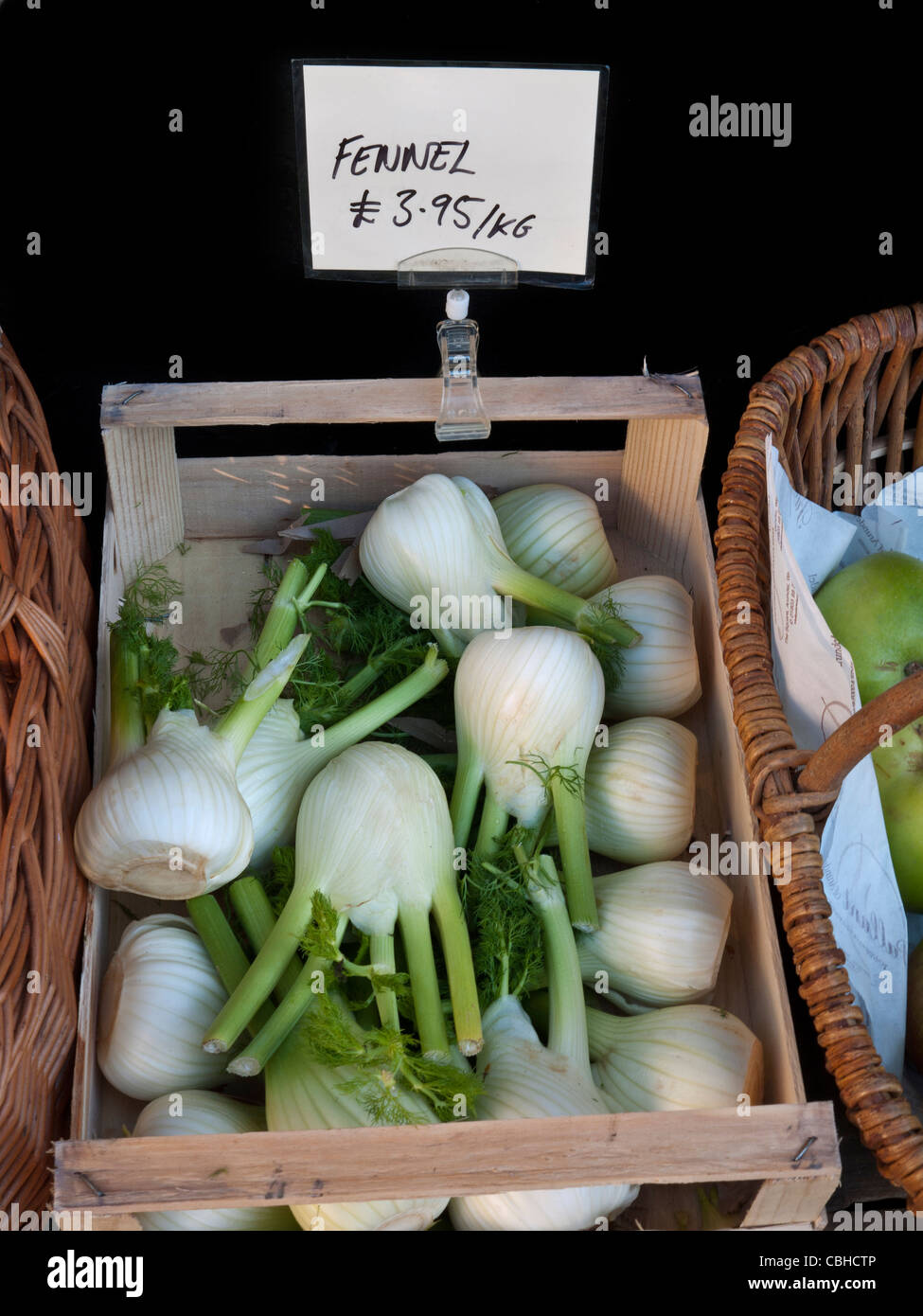 Fresh Fennel on display for sale at English country market Stock Photo ...