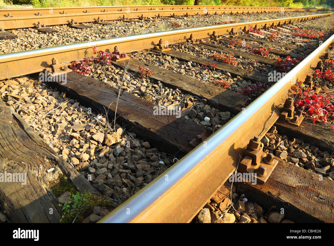 Rail Road Tracks - outdoor Stock Photo - Alamy