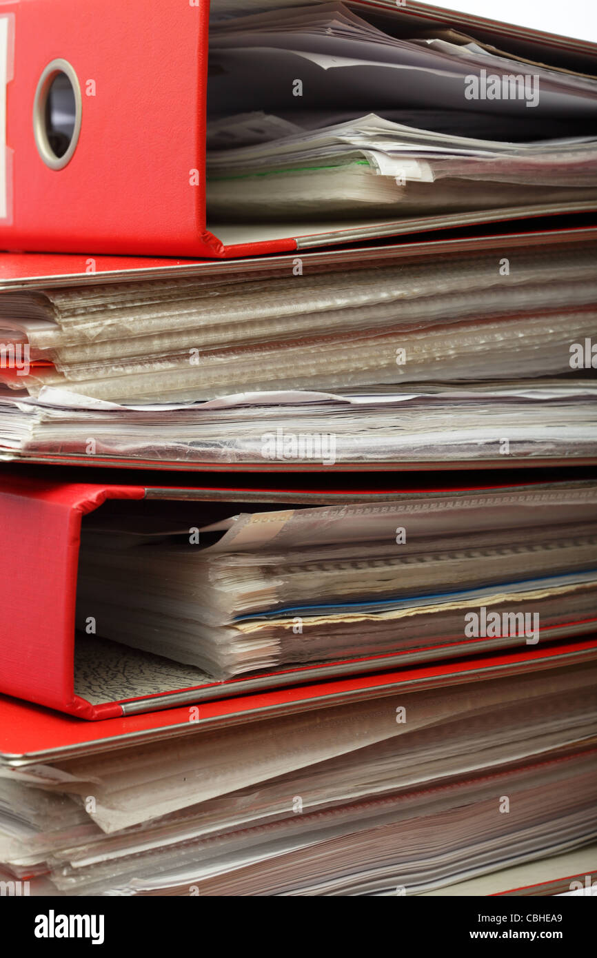 stack file Office folder on white background Stock Photo - Alamy