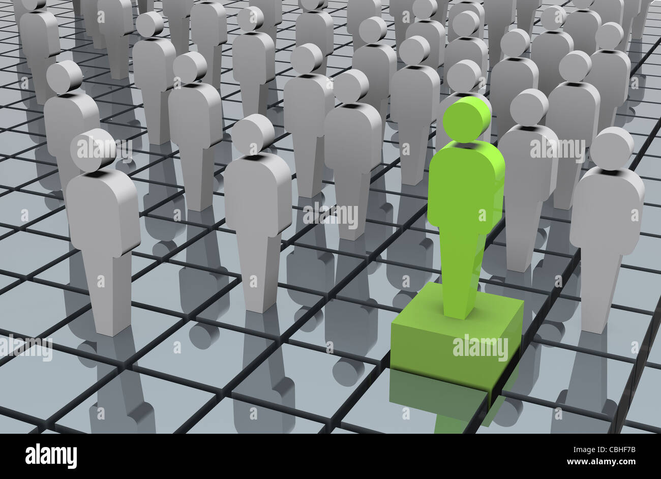 Standing out from the crowd: eco friendly business development Stock ...