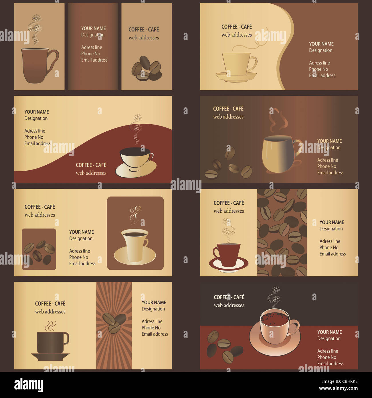 Coffee Business Cards Stock Photo - Alamy