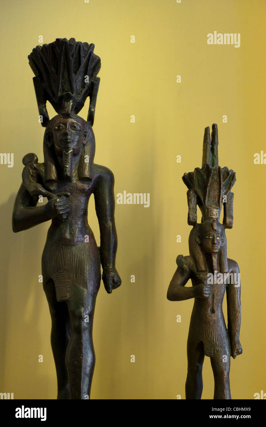 Statuettes of Egyptian mythological figure Nefertem, Louvre Museum ...