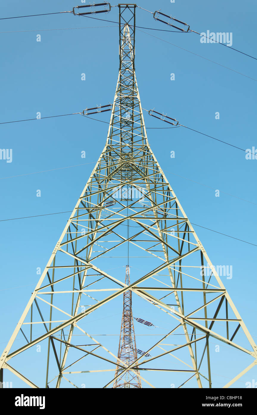 Pylon and transmission power line Stock Photo - Alamy