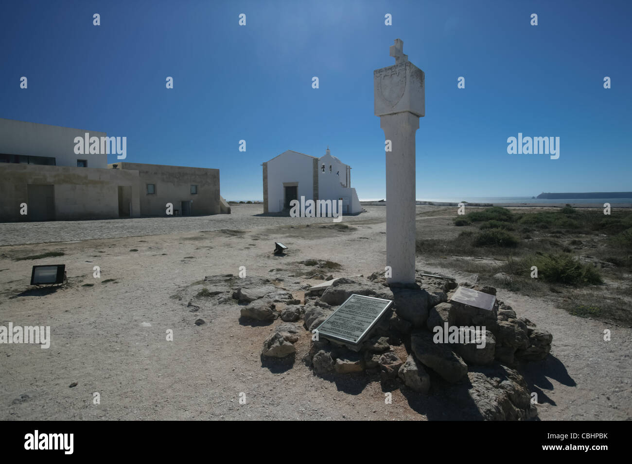 Sagres Point, Henry the Navigator memorial Stock Photo - Alamy
