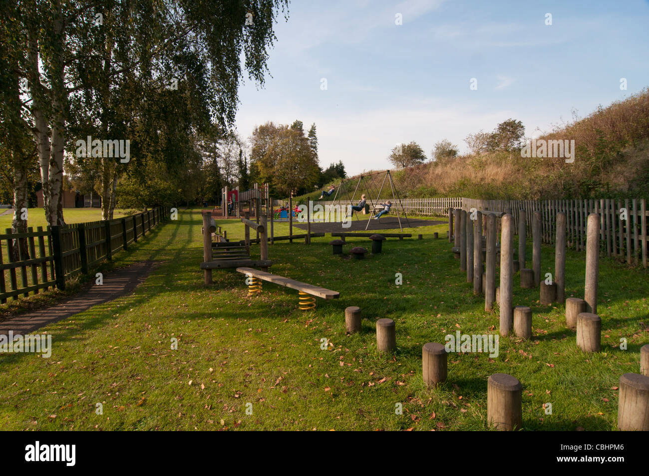 Play area at Clare Castle Country Park Stock Photo - Alamy