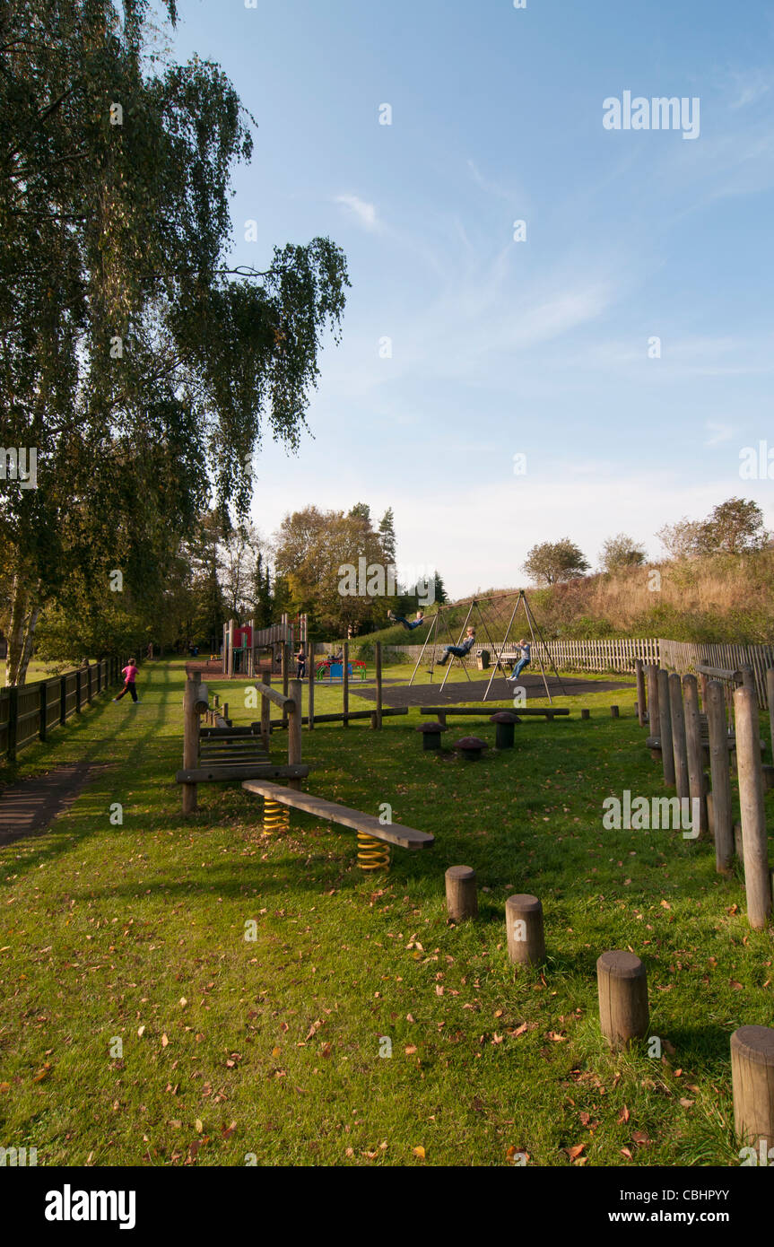 Play area at Clare Castle Country Park Stock Photo - Alamy