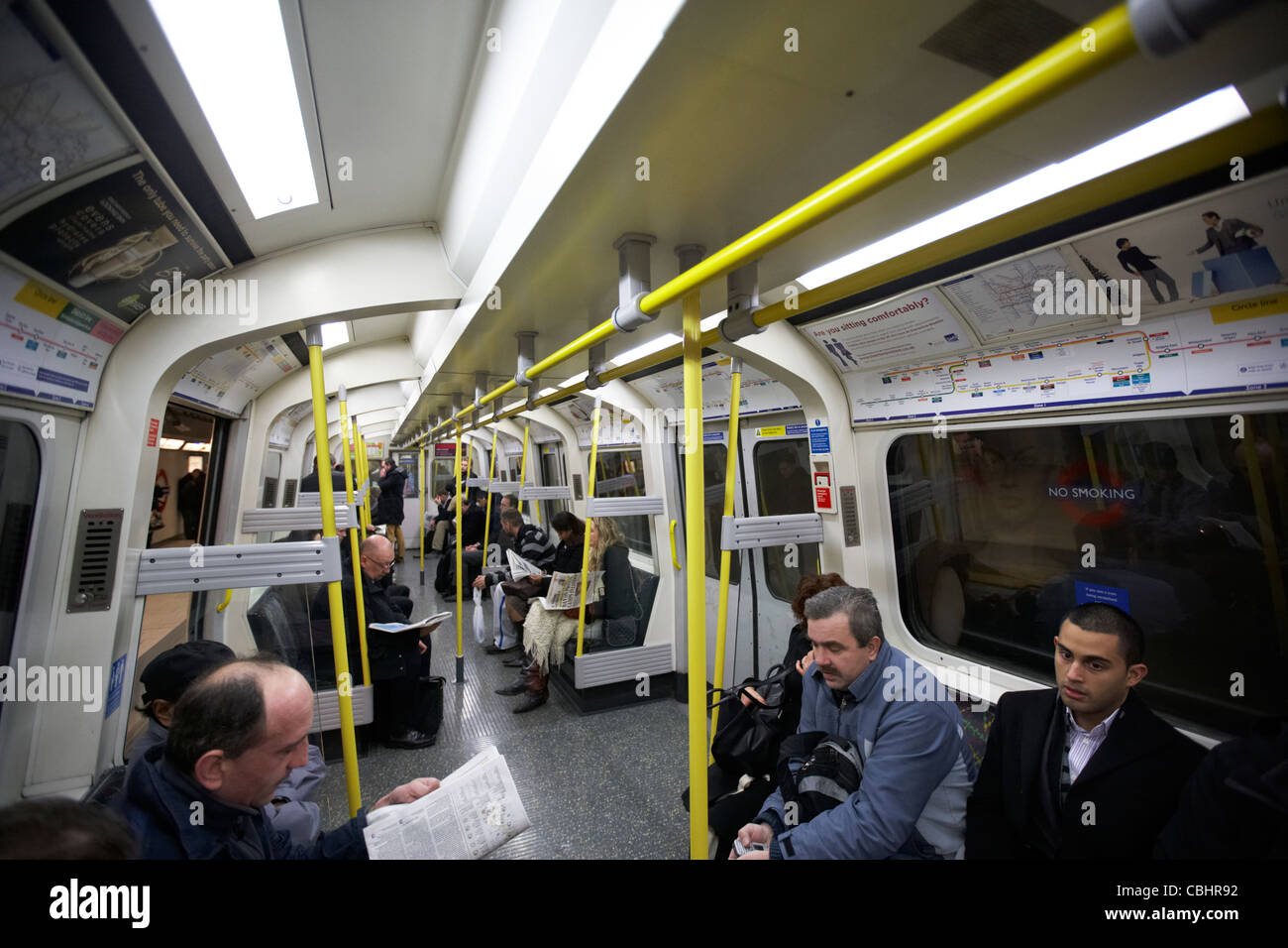 modern new london underground train carriage england united kingdom uk ...