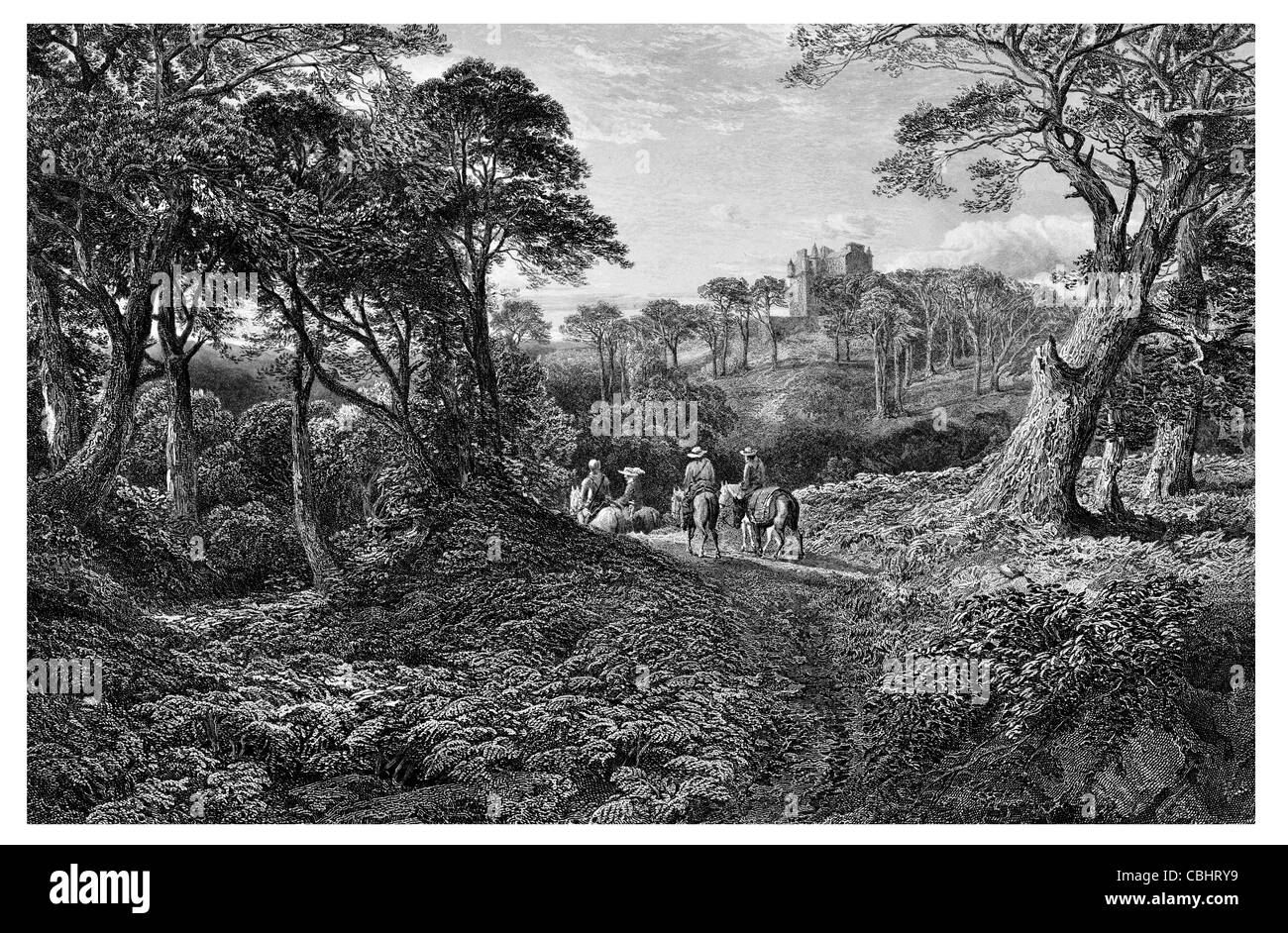 Legend of Montrose Castle of Darlin Varach Fort estate park woods ...