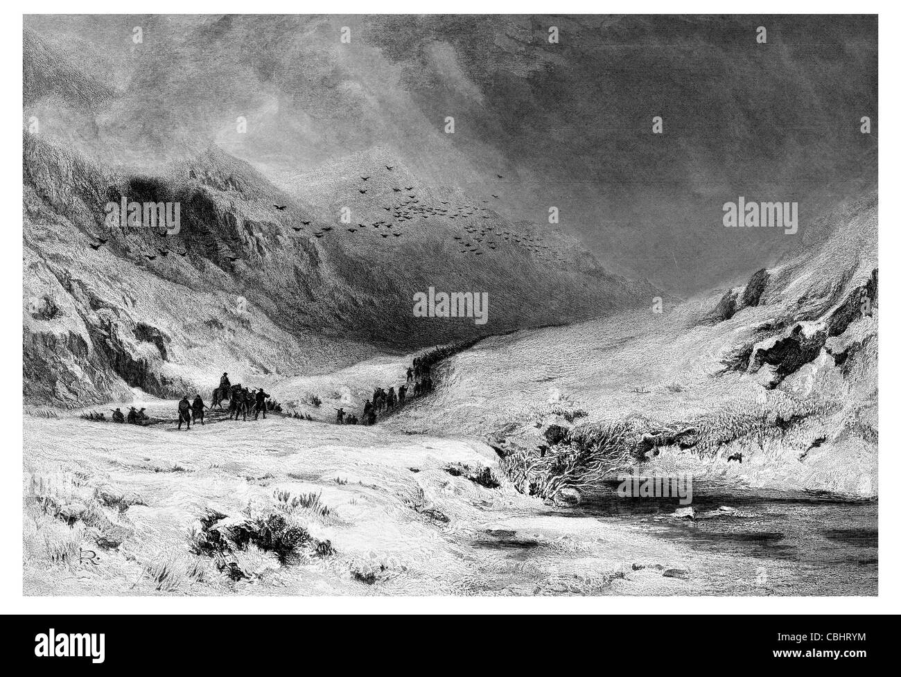 Ice age scotland illustration Black and White Stock Photos & Images - Alamy