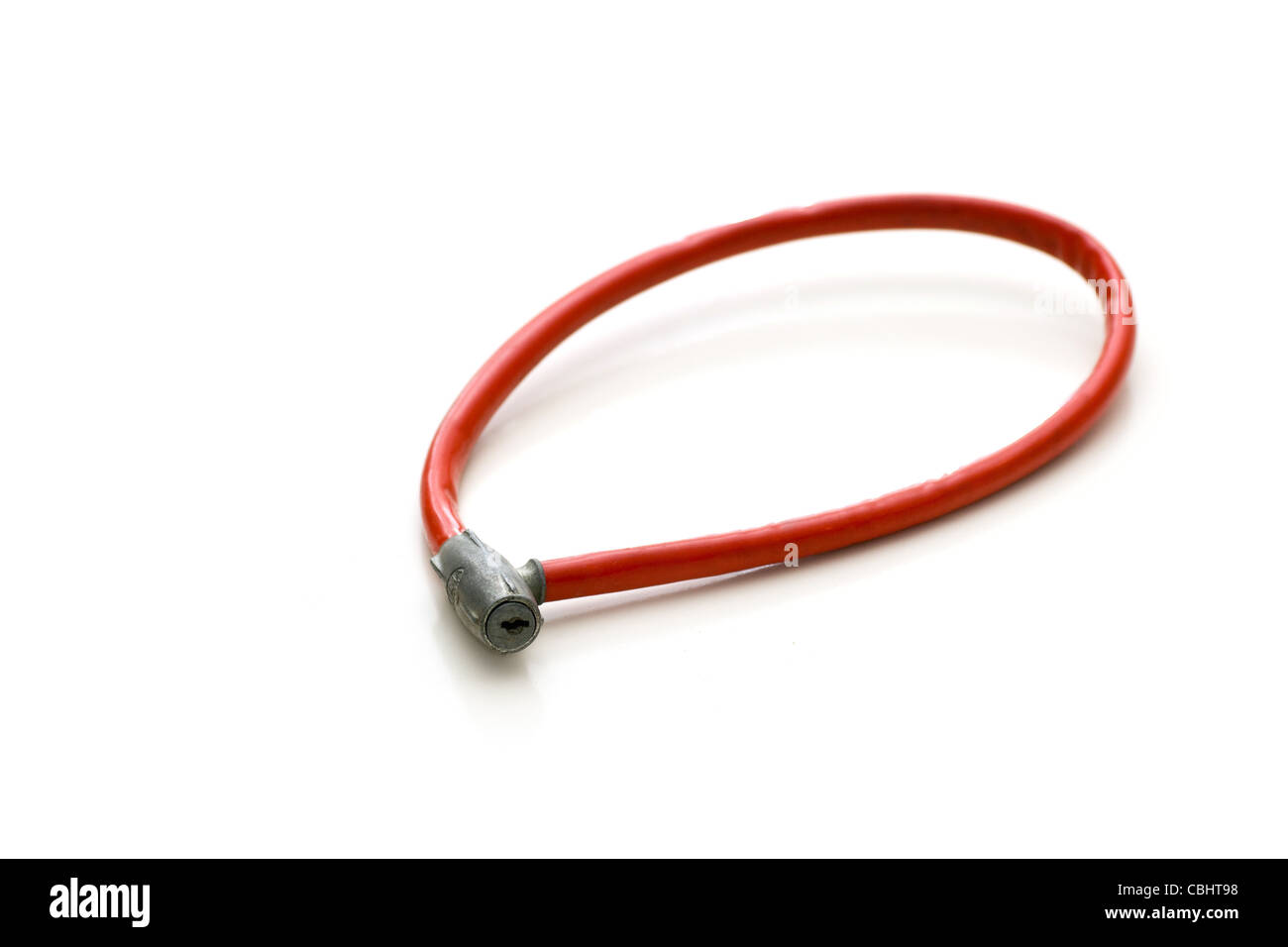 Red bicycle lock Stock Photo - Alamy