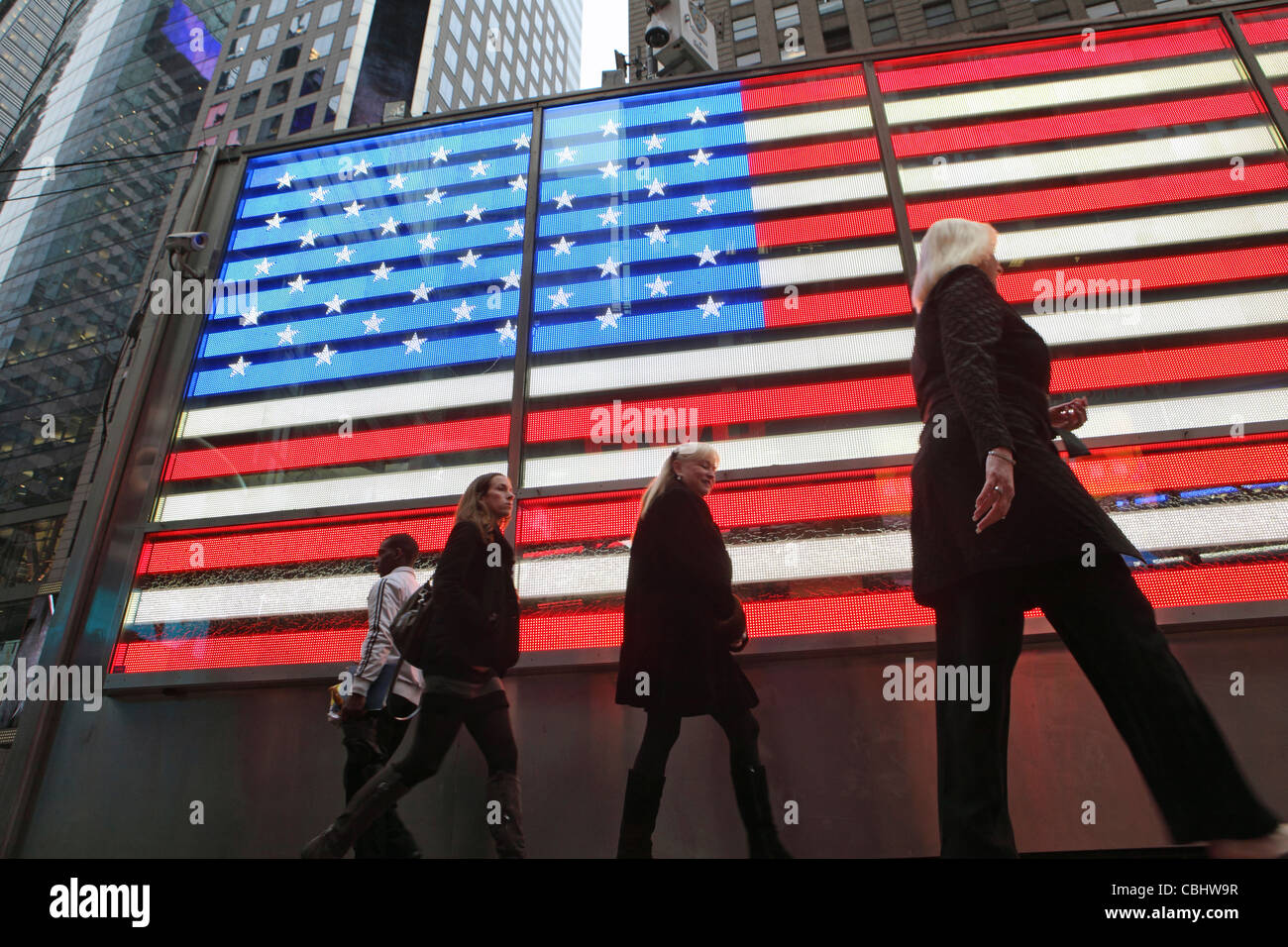 American flag at times square hi-res stock photography and images - Alamy