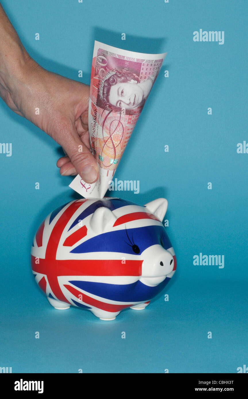 British bank notes falling hi-res stock photography and images - Alamy