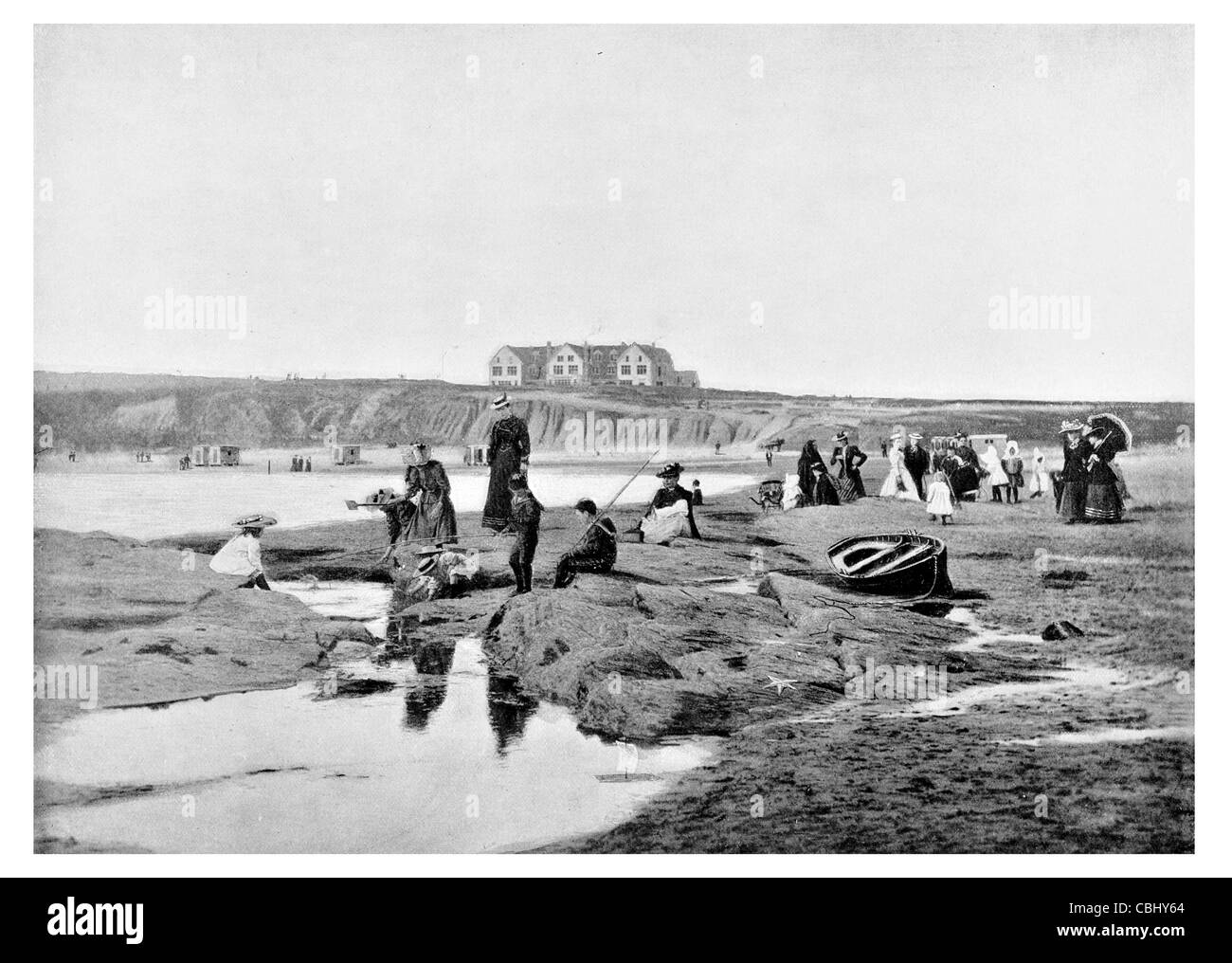 Bundoran County Donegal Ireland seaside resort beach hot summer day ...