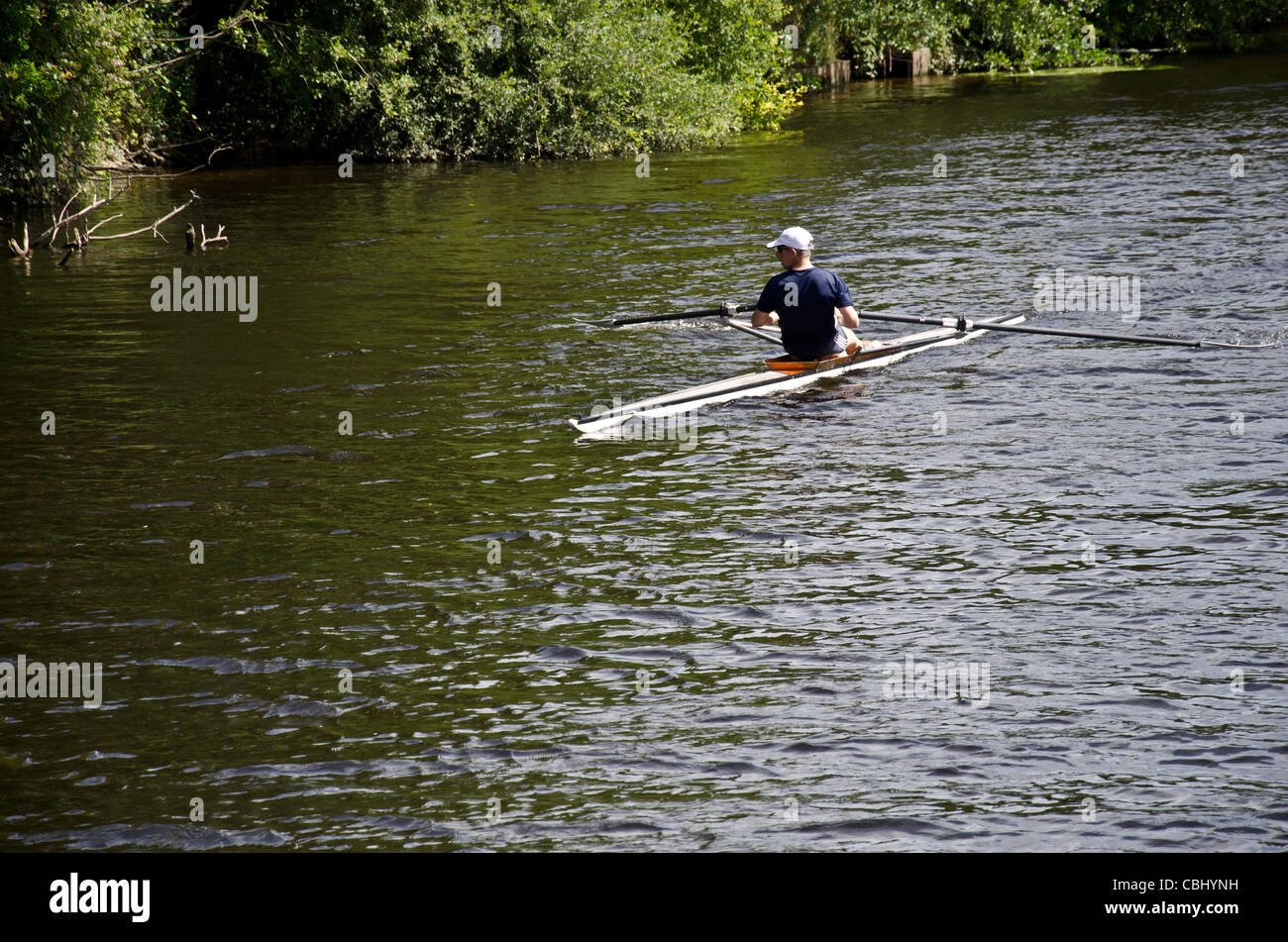 Man canoe england landscape hi-res stock photography and images - Alamy