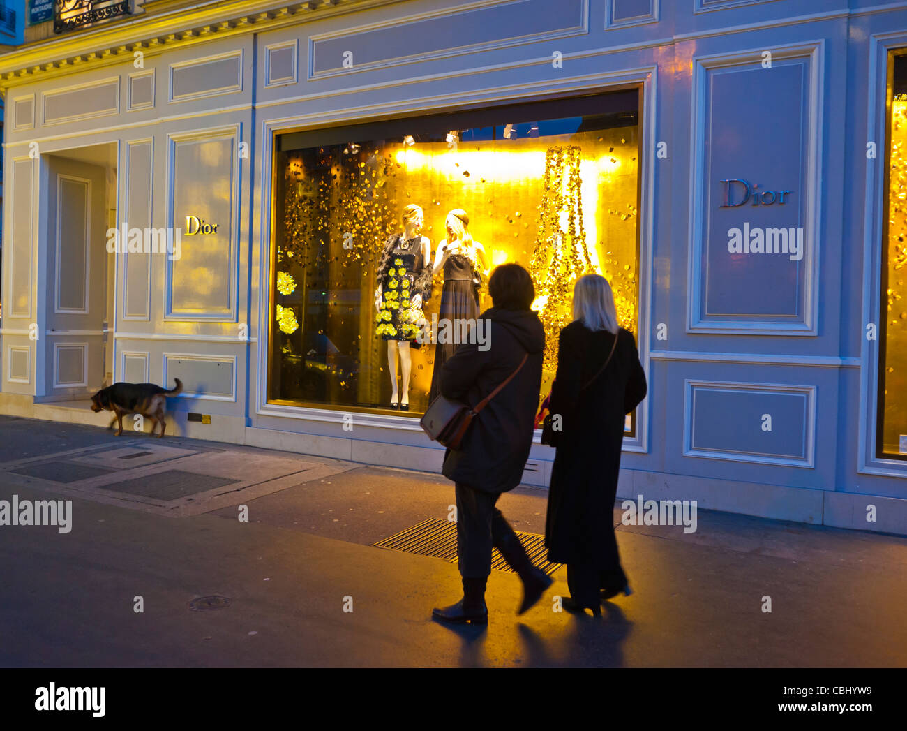 Paris, France, Luxury Shopping, Christian Dior Store, Women Walking ...