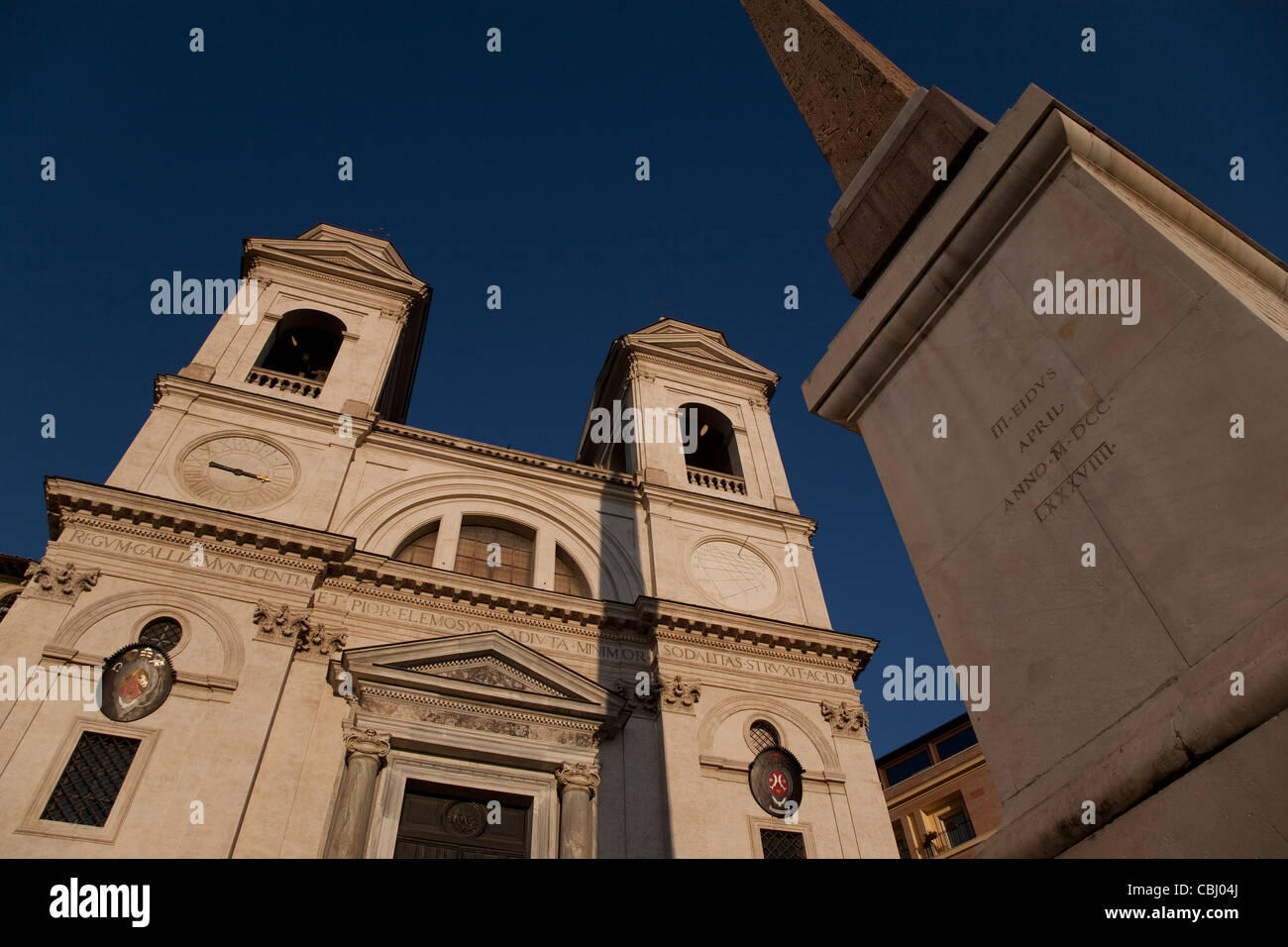 Facade of the Chiesa della Trinita dei Monti Church; Rome; Italy ...