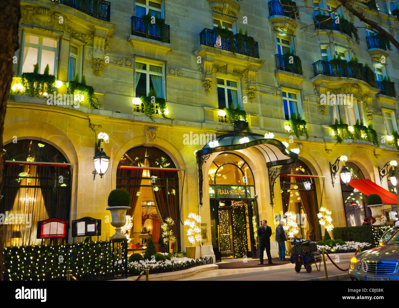 Paris, France, Luxury, Plaza Athenée Hotel, Outside, Exterior, People ...