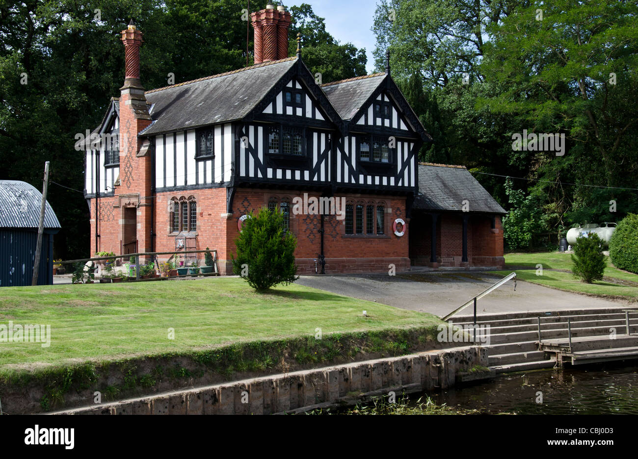 Large house by the River Dee in Chester, England Stock Photo - Alamy