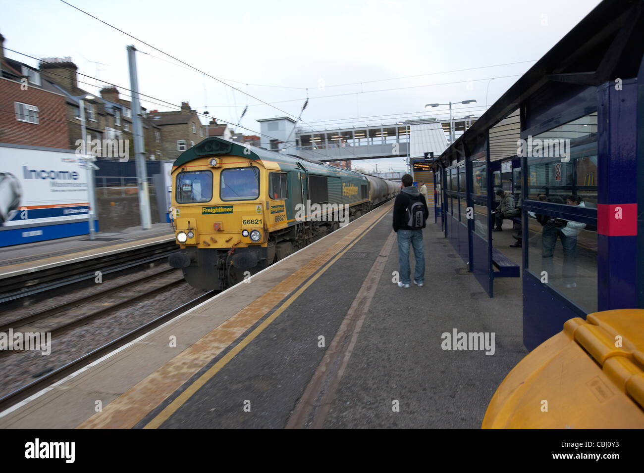 Freight passing through station High Resolution Stock Photography and ...