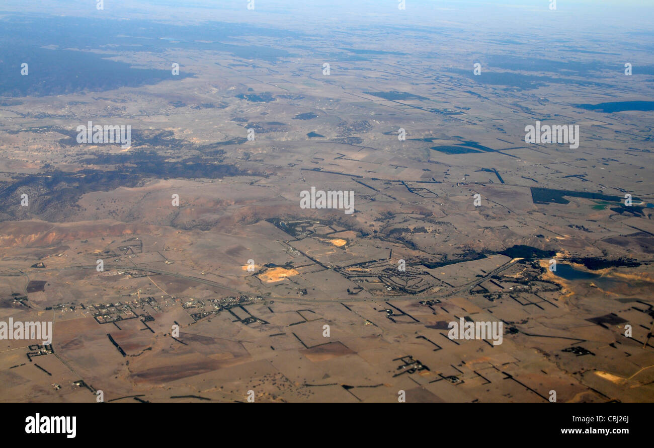 Air view of the outback of Victoria near Melbourne , Australia Stock ...