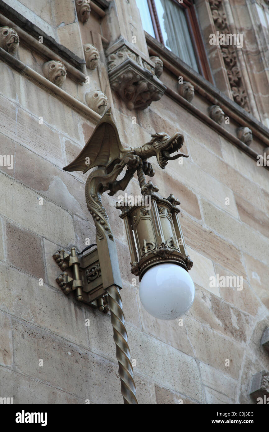 Ornate Lamp, Palacio Postal, Post Office Palace, Historic Center ...