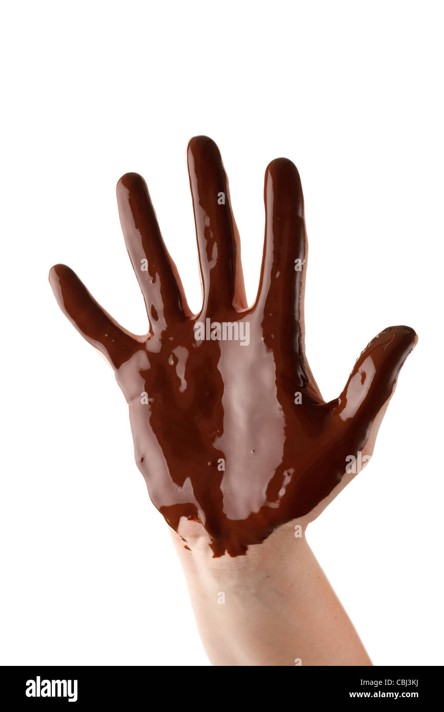 Hand chocolate hi-res stock photography and images - Alamy