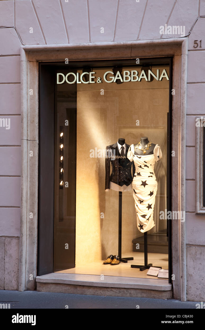 Dolce and Gabbana Shop Window, Via Condotti, Rome, Italy Stock Photo ...