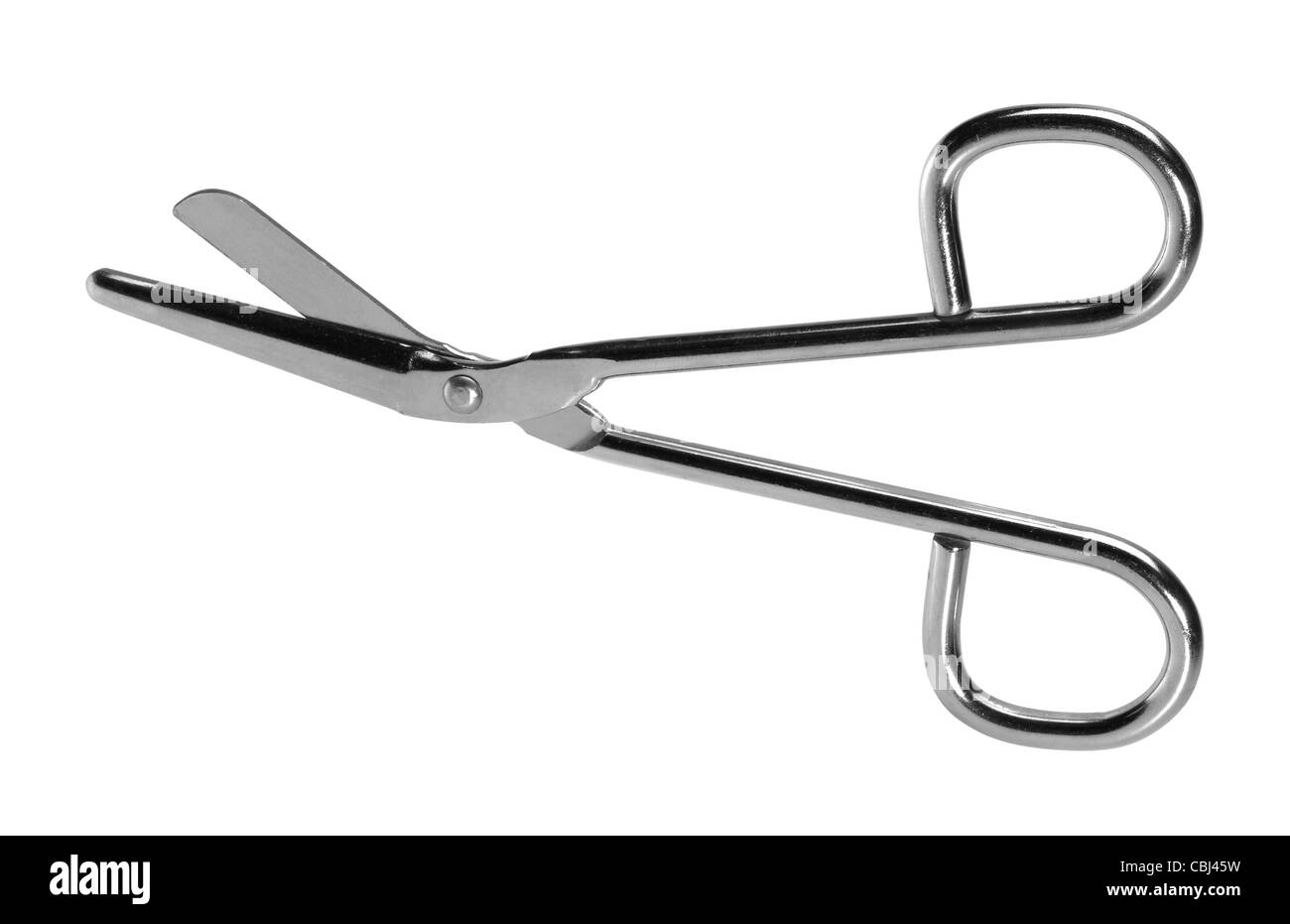 Studio photography of open scissors isolated on white with clipping ...