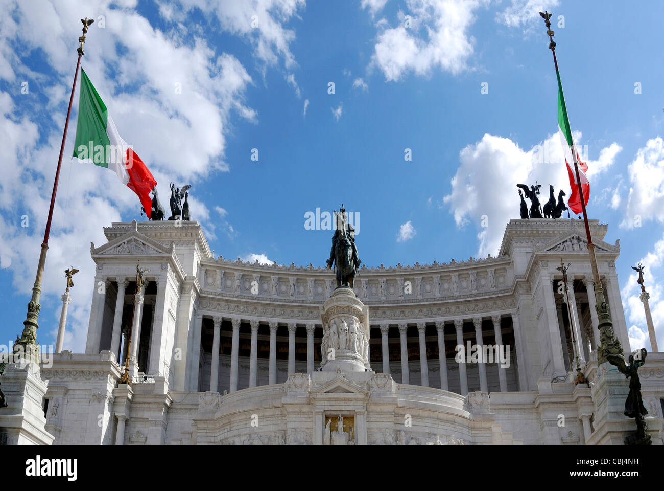National monument to king Viktor Emanuel II. and monument of the ...